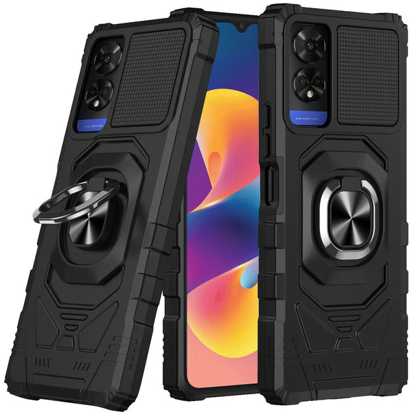 Premium Robotic Hybrid Case With Magnetic Ring Stand For TCL 50 XE - B ...