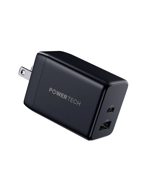 Powertech PD 45W Dual-Port USB-C Wall Charger - Black – C2 Wireless