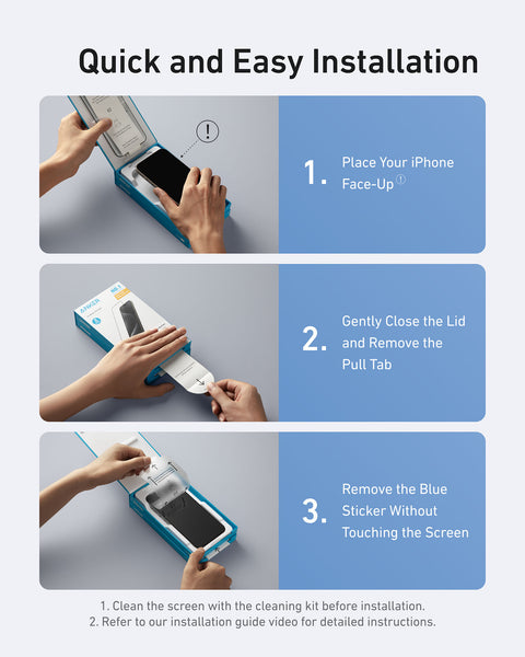 Anker Easy Fit Privacy Screen And Camera Lens Protector Kit For iPhone ...