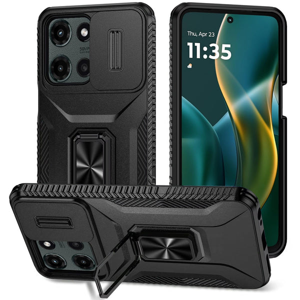 Premium Complete Magnetic Metal Ring Stand Camera Protection Hybrid Ca ...