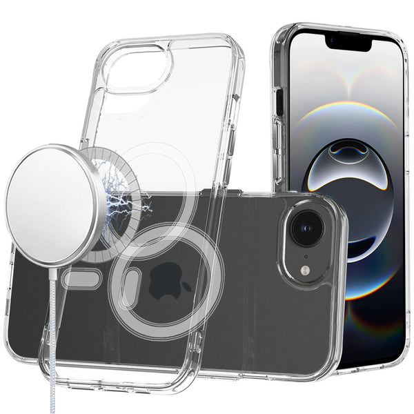 Premium Thick Transparent [Magnetic Circle] Shockproof Hybrid Case For ...