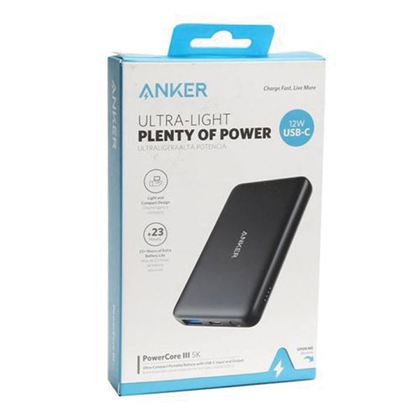 Anker Powercore III Slim 5K MAH - Black – C2 Wireless