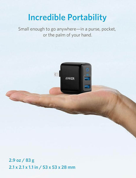 Anker Powerport II with 2 PowerIQ And Dual USB-A Ports (Online) - Blac ...